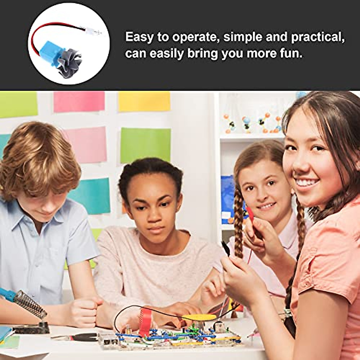 TEHAUX 1set Hydroelectric Teaching Science Portable Kit Physical Wind Small Water Crank Generator Hand Student Emergency Practical Tool Experiment Kits Electricity Manual Power