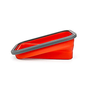 CARTINTS Set of 3 Collapsible Food Storage Containers with Lids, Collapsible Silicone Bowls, Silicone Lunch Containers, For Meal Prep, Camping, Travel, Microwave and Freezer Safe,500ml,Red