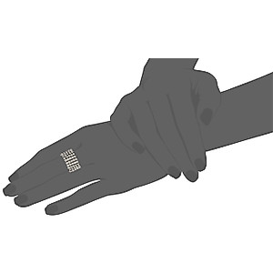 GUESS "Basic" Gold Look of 4 Band Chevron with Stones Ring, Size 7