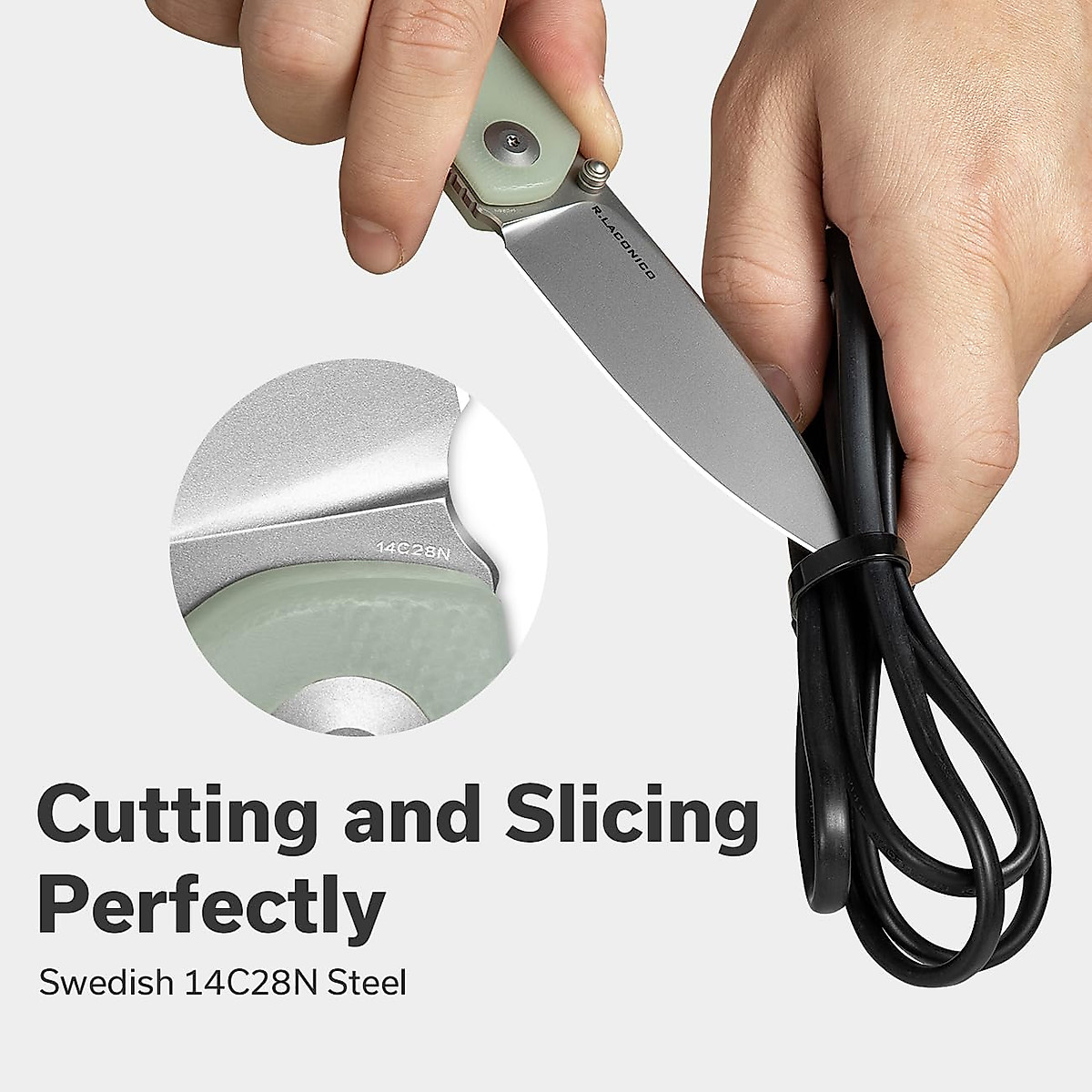 CIVIVI Sokoke Folding Knife, Pocket Knife for EDC, 3.35" 14C28N Steel Blade G10 Handle Thumb Stud Opener Front Flipper Utility Knife C22007-5