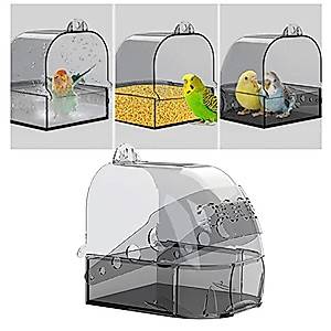 ＫＬＫＣＭＳ Bird Hanging Cage Feeder Bathing Tub for Parrots Pet Canary Accessories