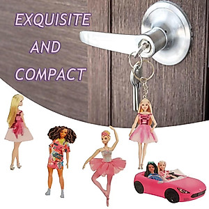 Dymuchi Style 3D Printed Personalized Key Rings, 5 Piece Acrylic Cute Key Charms, School Bag Charms, Tote Bag Charms (5pcs)