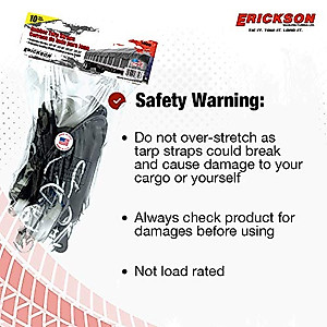 Erickson 06610 Multiple Length EPDM Rubber Tarp Strap, (Pack of 10)