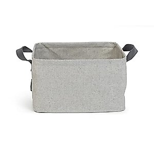 Brabantia - Foldable Laundry Basket - Compact Storage Box - Water Resistant Coating - Multi-Functional - Laundry Hamper - Bathroom - Collapsible - Grey - 9 Gal