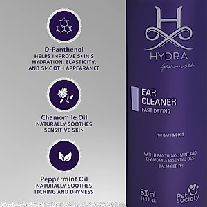 Hydra Professional Ear Cleaner, Cat and Dog Ear Cleaner, All Breeds and Coat Types, 16.9 Ounces
