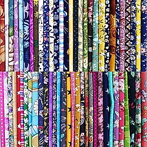 50pcs 10 x 10 inches Cotton Fabric Bundle Squares for Quilting Sewing, Precut Fabric Squares for Craft Patchwork
