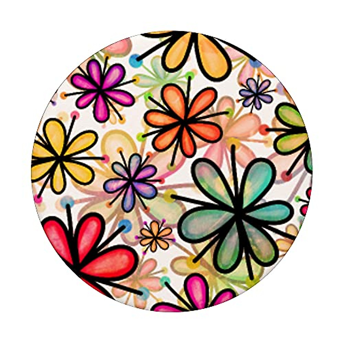 Colorful Daisies Daisy Power Cute Flowers Floral Pattern PopSockets Swappable PopGrip