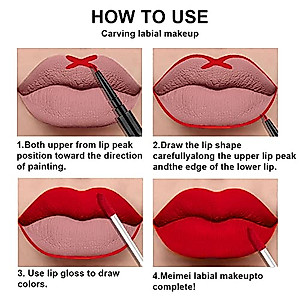 evpct 3Pcs Deep Dark Red Lip Stain Matte Lip Liner and Liquid Lipstick Set Long Lasting Smudge Proof labiales matte larga duracion listip 24 hours matte a prueba de agua mate 24 horas originales