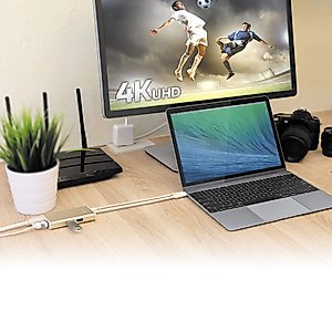 j5create USB C Hub Multi-Adapter Docking Station with HDMI 4K, 2X USB 3.1 SuperSpeed Ports, Ethernet, Power Delivery 2.0, JCA374-R (Renewed)