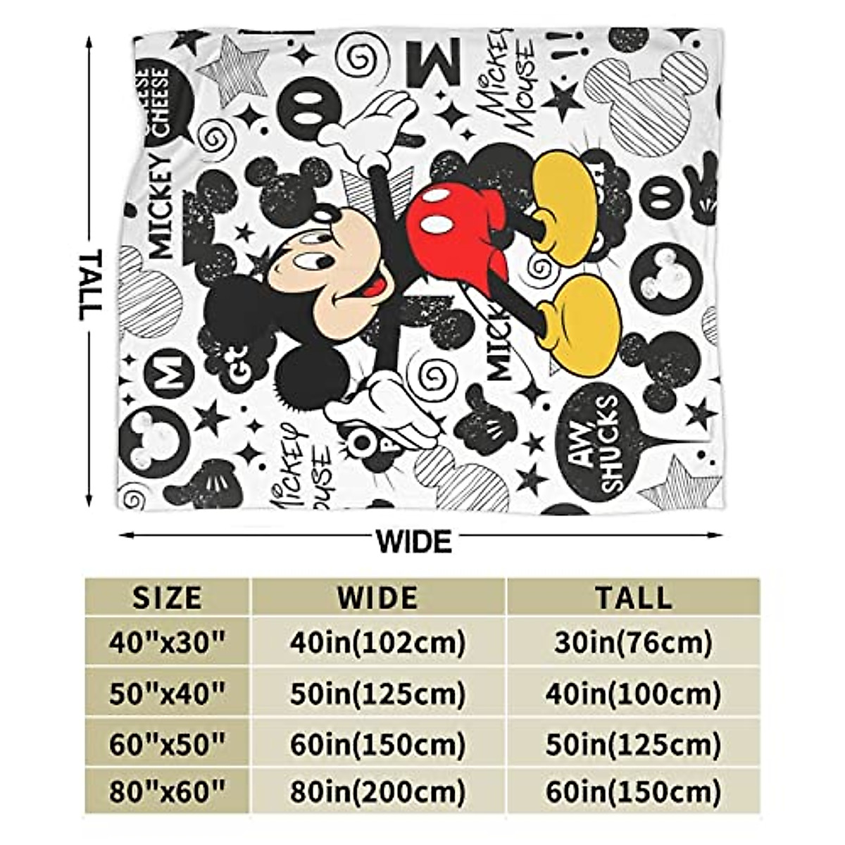 All Season Air Conditioning Blanket Cartoon Throw Blanket Soft Blanket for Bedroom Livingroom Sofa 50"X40"