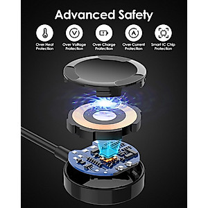 2-Pack Watch Charger Compatible with Apple Watch Charger, USB-C Portable Fast Magnetic Wireless Charging Cable Compatible for iWatch Series Ultra 8 7 6 5 4 3 2 1 SE SE2,Black