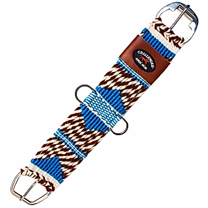 CHALLENGER Horse 22" Horse Western 13 Strand Double Weave Two-Tone Mohair Straight Cinch 97RT14-22