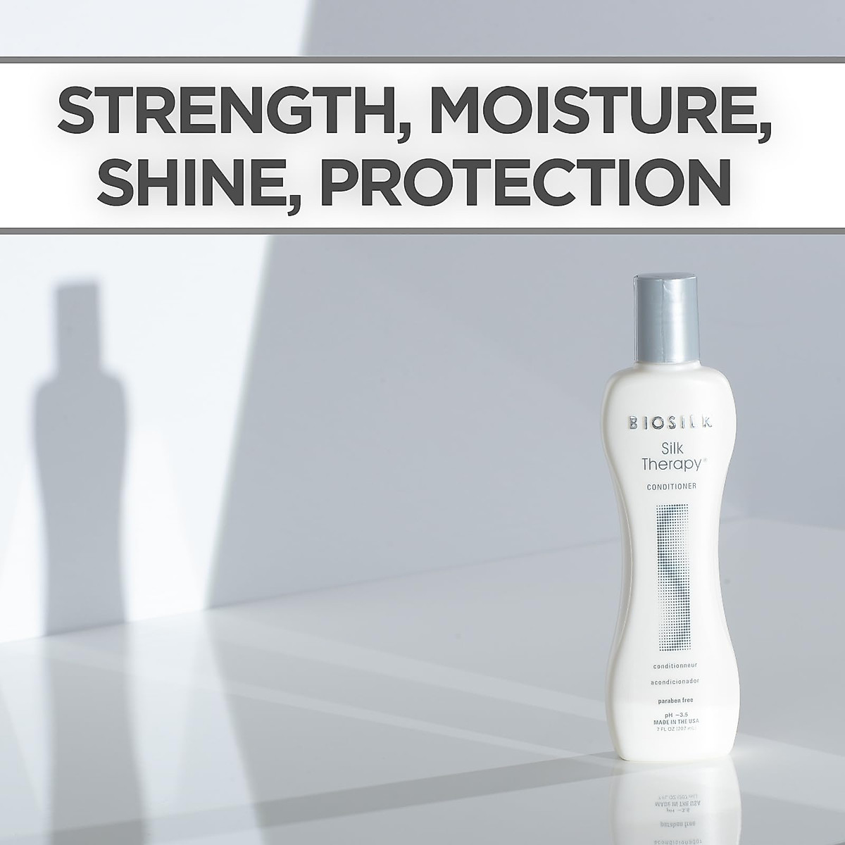 Biosilk Silk Therapy Conditioner, Moisturizes & Conditions Hair For Incredible Shine, Sulfate, Paraben, & Cruelty-Free, 7 Oz