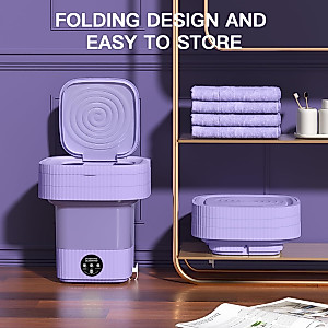 Portable Washing Machine,13L Folding Mini Washer with 3 Modes Deep Cleaning of underwear,baby clothes,Foldable Washing Machine for Apartments,Dorm,Camping,RV,Travel Laundry
