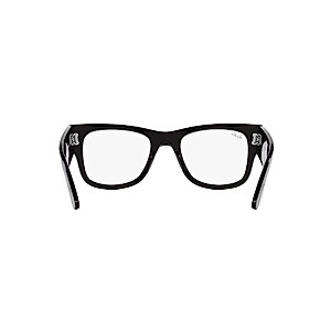 Ray-Ban RX0840V Mega Wayfarer Square Prescription Eyewear Frames, Black/Demo Lens, 51 mm