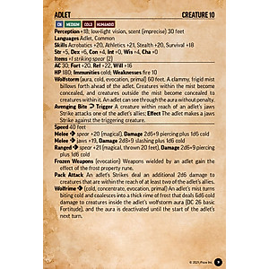 Pathfinder Bestiary 3 Battle Cards (P2)