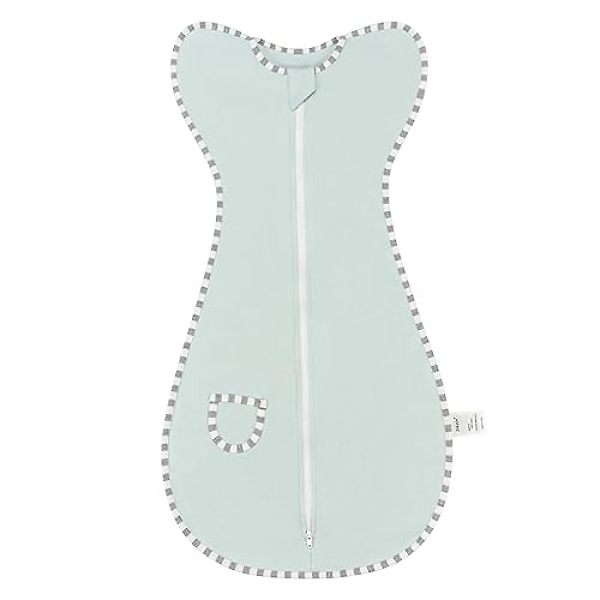 ZIGJOY Baby Transition Swaddle Sack, Snug Fit Arms Up Swaddle with 2-Way Zipper, 100% Cotton Self-Soothing Sleep Sack for Better Sleep, 1.0 TOG, Mint Green, 3-6 Months