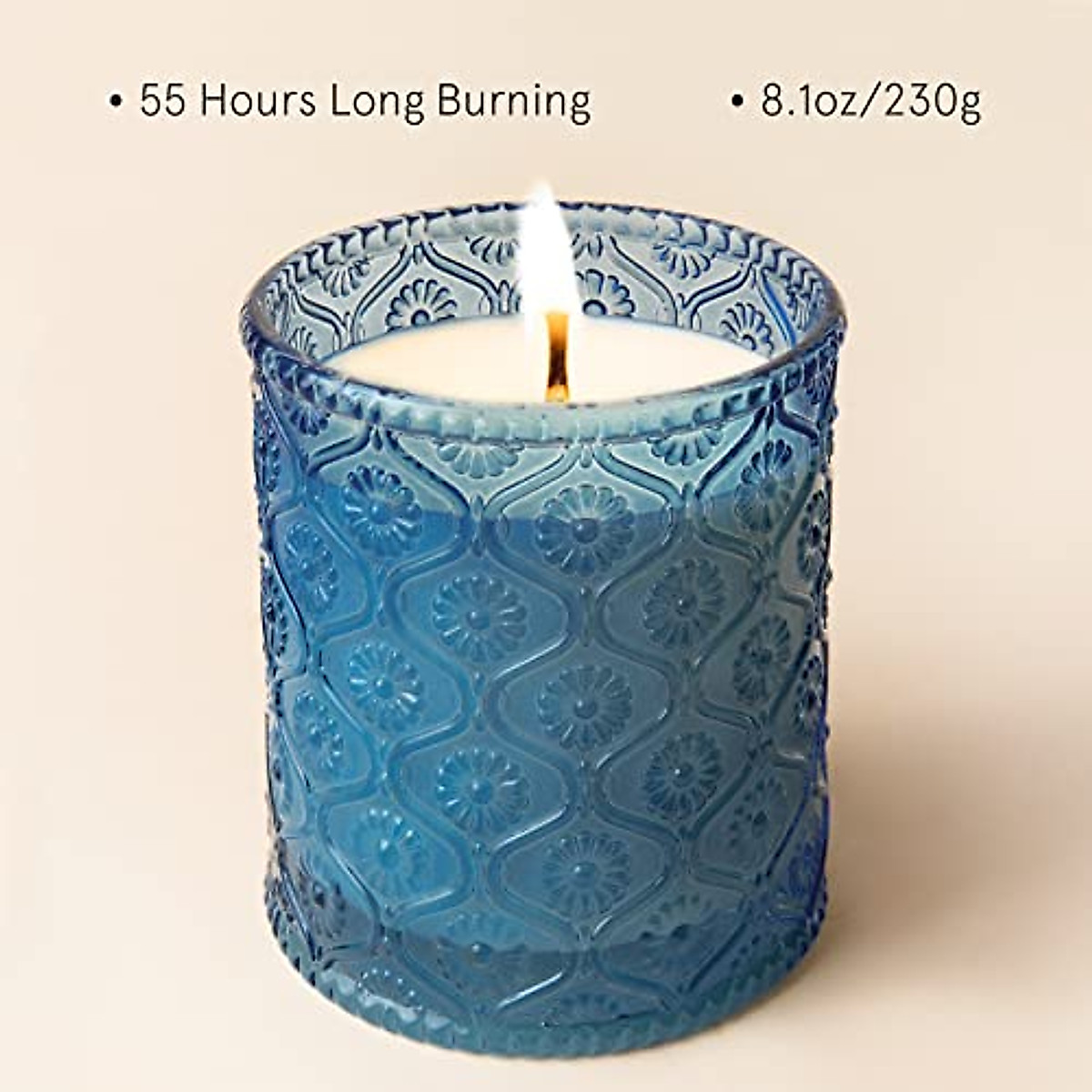 LA JOLIE MUSE Lemon Candle, Scented Candles Gifts for Women, Citrus Mint Candles for Home Scented, Spring Candle, 55 Hours Long Burning