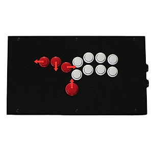 FightBox RAC-J800B-PS All Buttons Leverless-Style Arcade Joystick Fight Stick Game Controller For PS4/PS3/PC Sanwa OBSF-24 30