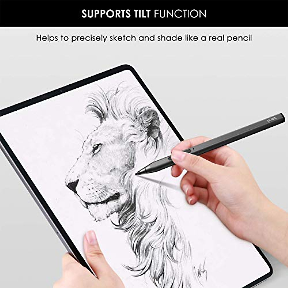 Stylus Pen for Surface Pro, Uogic Stylus Pen with Palm Rejection, Smooth Writing,1024 Levels Pressure, Rechargeable, for Surface Pro (3 Gen and Later Versions), Surface Go (1/2/3 Gen), and More.