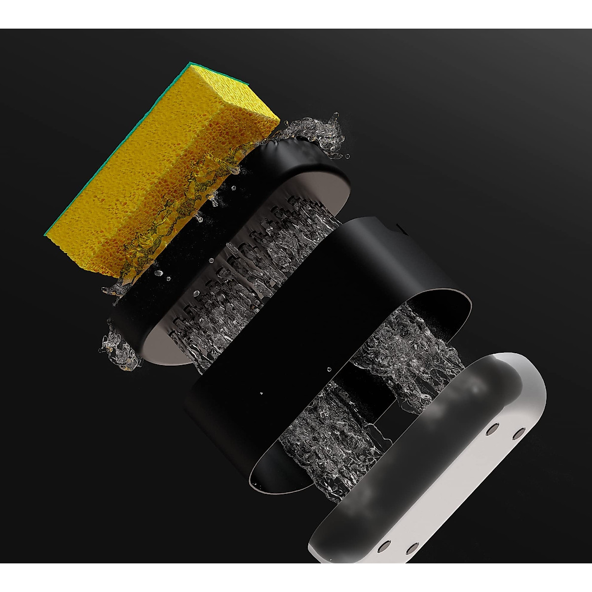 Dish Soap Dispenser | Dishwashing Soap Dispenser | Sponge Holder for Kitchen Sink | Dish Soap Dispenser with Sponge Holder | Hand Single Press Easy Use Capacity (Black)