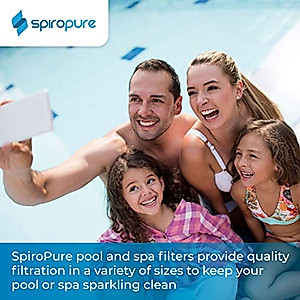 SpiroPure Replacement for Pleatco PJW23 Unicel C-5601 Filbur FC-1330 Jacuzzi Whirlpool 6199000 Hot Tub Spa Pool Filter Replacement Cartridge (Case of 6)