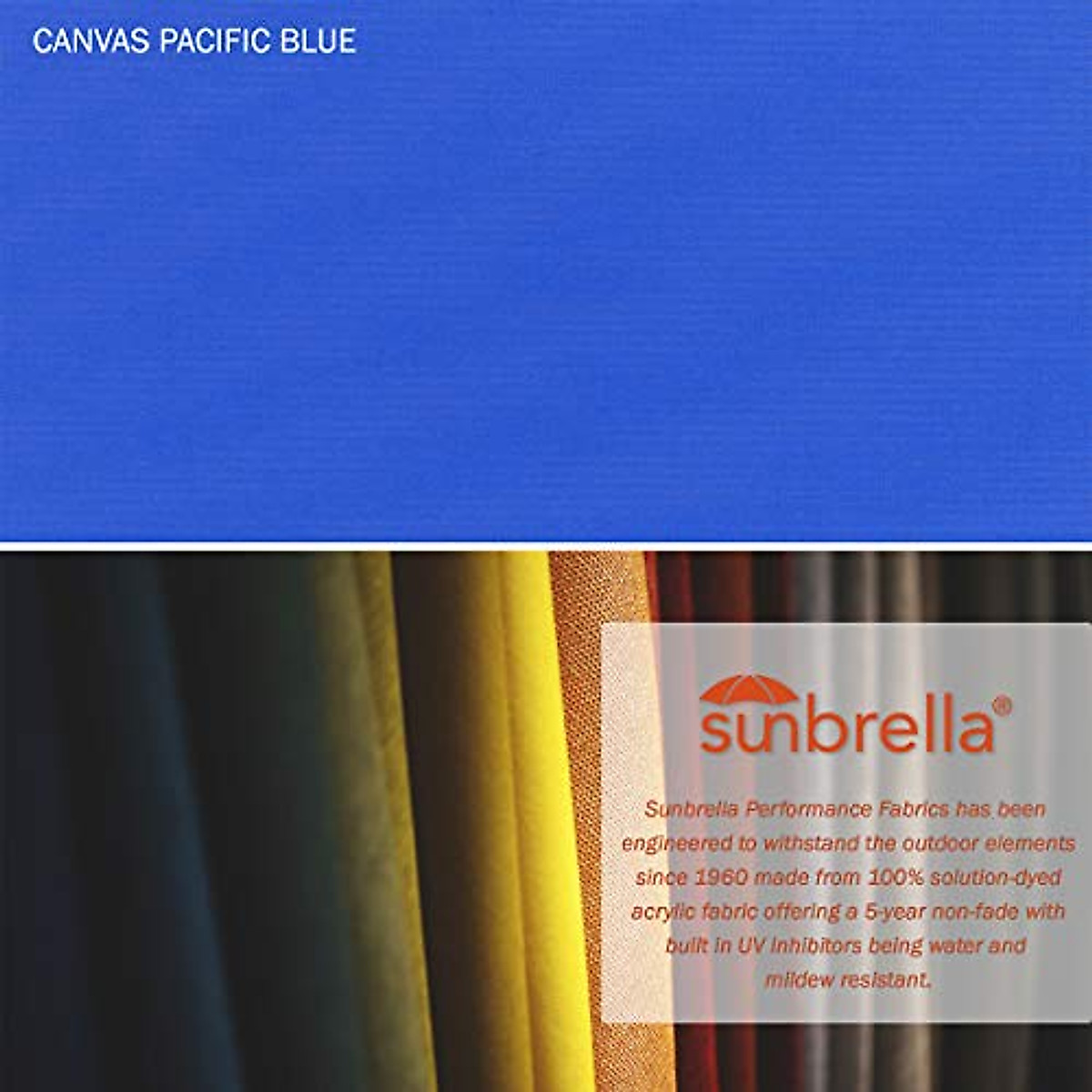 California Umbrella 9' Rd Sunbrella Aluminum Patio Umbrella, Crank Lift, Auto Tilt, Bronze Pole, Pacific Blue