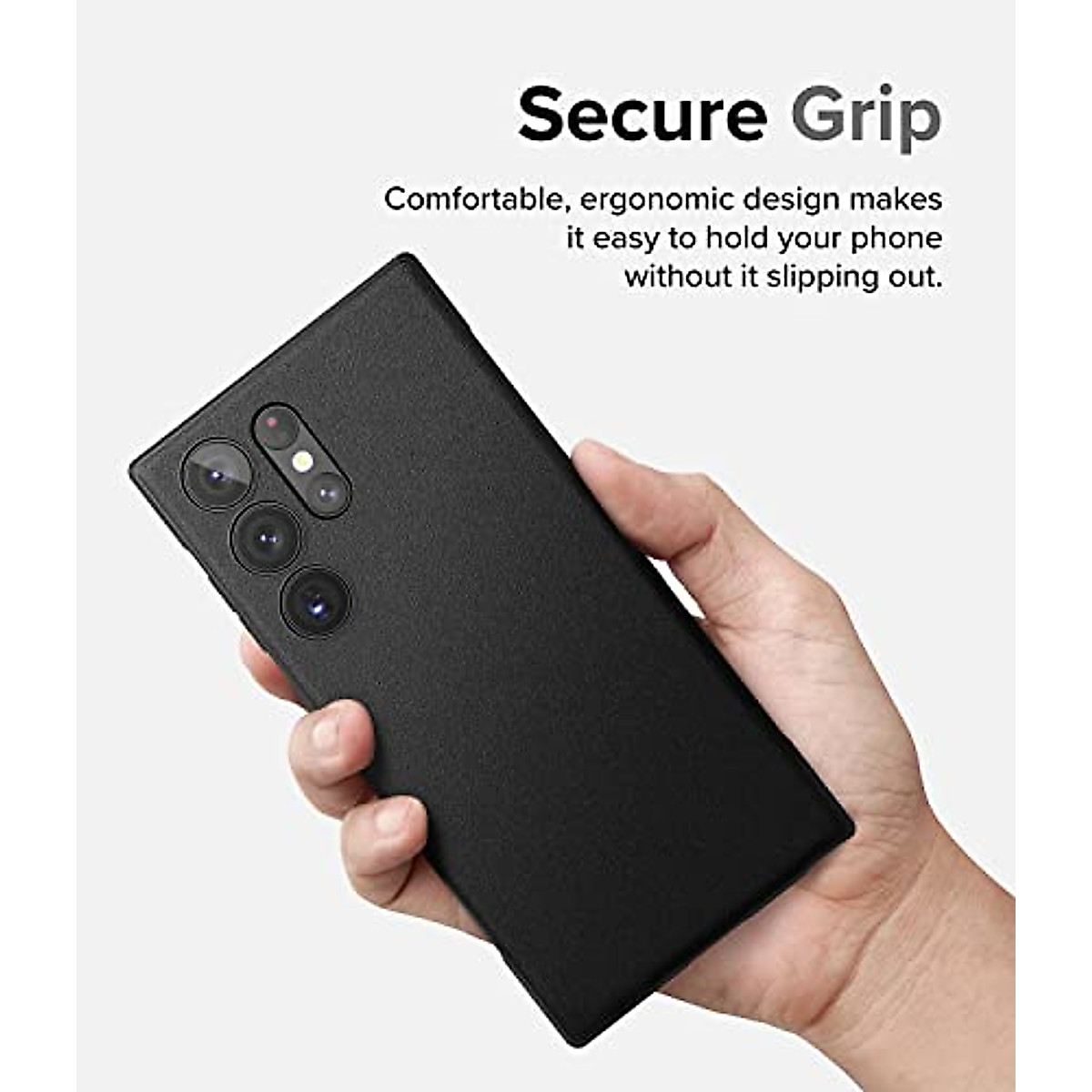 Ringke Onyx [Feels Good in The Hand] Compatible with Samsung Galaxy S23 Ultra Case, Anti-Fingerprint Technology Prevents Oily Smudges Non-Slip Enhanced Grip Precise Cutouts for Camera - Black