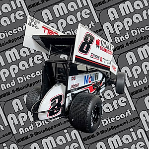 Winged Sprint Car #8 Aaron Reutzel Mobil 1" Roth Motorsports World of Outlaws (2022) 1/18 Diecast Model Car by Acme A1822015