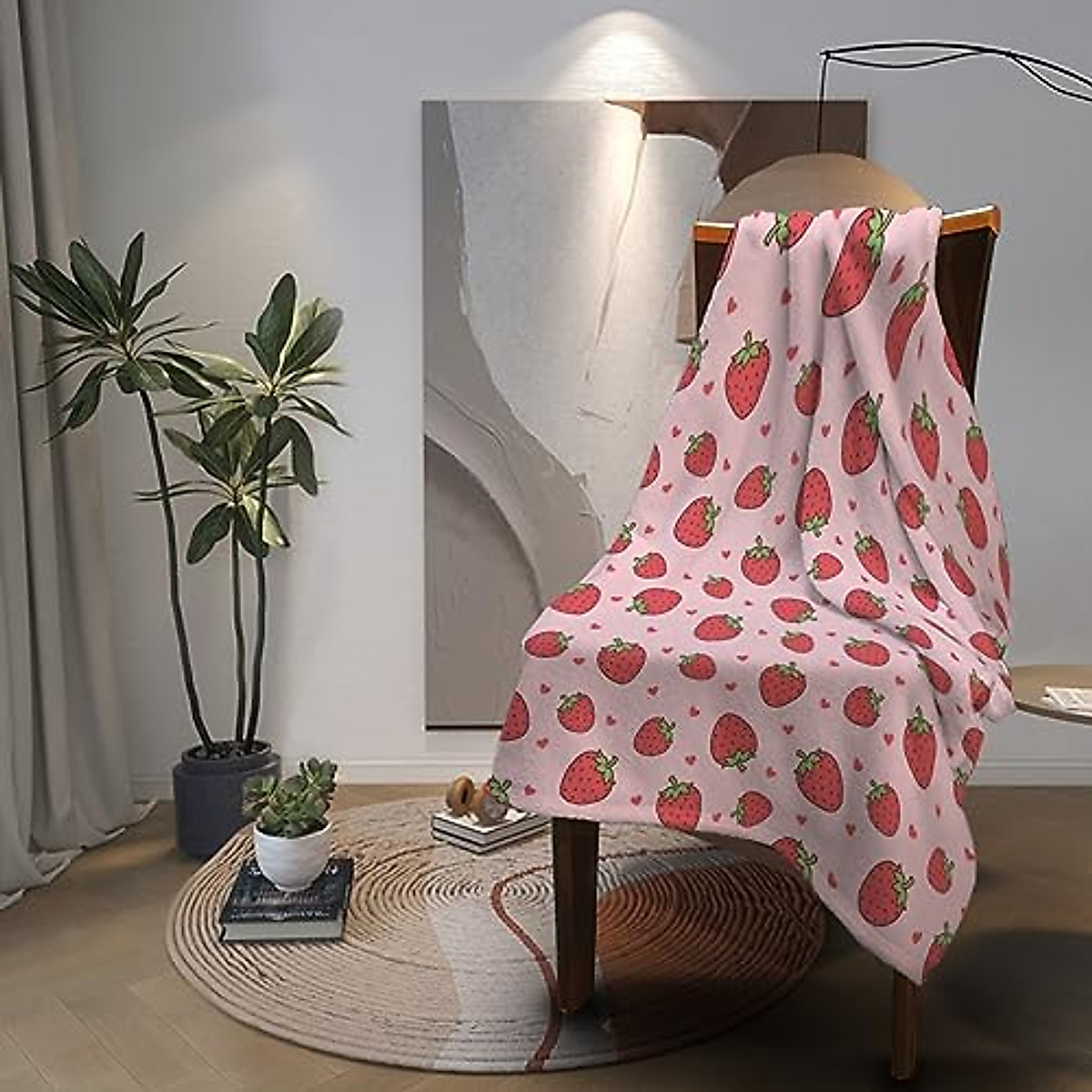 Strawberry Blankets for Kids Strawberry Throw Blanket for Boys and Girls Soft Fleece Kids Blanket Toddler Blankets Birthday Gifts Decor Blankets for Bed