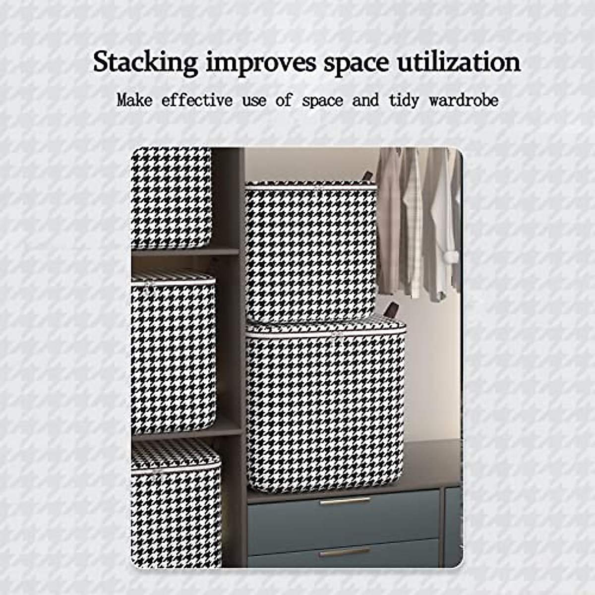 Clothes Storage Box Wardrobe Comforter Sorting Storage Bag Portable Sturdy Zipper Space Sa-ver Bag Winter Pillows Blankets Bedding/Quilt Storage Box