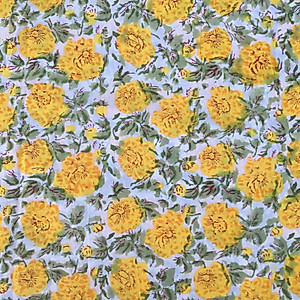 E-Tailor® Indian Ethnic 100% Cotton Voile Running Hand Block Print Natural Fabric for Dressmaking, Sewing, Crafting, Upholestry Fabric by The Yard-1 Yard-Floral-Grey (Pattern-5, 1 Yards)