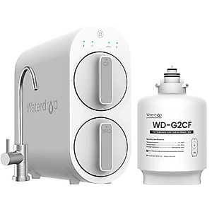 Waterdrop G2 Reverse Osmosis System with WD-G2CF Filter, 7 Stage Tankless RO Water Filter System, Under Sink Water Filtration System