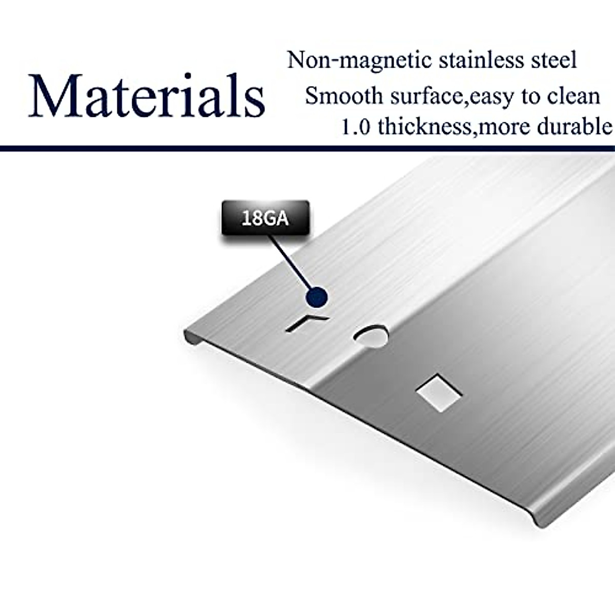 Boloda Grill Heat Plates Shields Replacement Parts, Compatible with Chargriller Char Griller 5050 5650 3001 3008 4000 5072 Grills, 3PCS Stainless Steel Burner Covers, Flavor Bars with Support Bracket