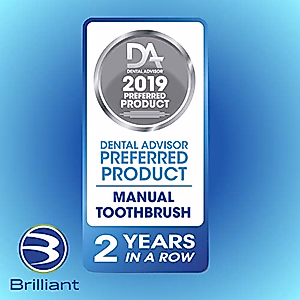 Brilliant Child Toothbrush (2-5 Years) Manual Toddler Tooth Brush Round Head - Assorted Colors, 2 Pack