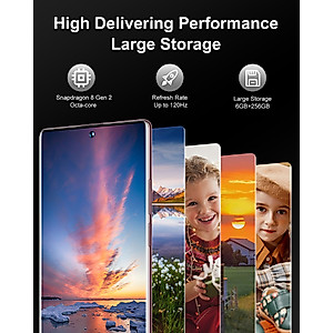 5G Unlocked Cell Phones,6G+256GB Dual Sim Smartphone, C21 Unlocked Mobile Phone with 7.3 inch Waterdrop Screen, Android Phone 24+64 MP | 7300mAh | Fingerprint Lock & Face ID | US Version (rose gold)