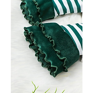 KANGKANG Baby Girl Clothes St Patricks Day My First St. Patricks Day Baby Girl Green Long Sleeve Romper with Leg Warmer 3pcs Baby Girl St. Patricks Day Outfit St Patricks Day Outfit Girls