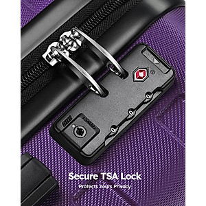 Suitour Luggage Sets 3 piece, Hardside Lightweight Suitcase sets with Spinner Wheels,TSA Lock,20/24/28 inches Travel luggage…