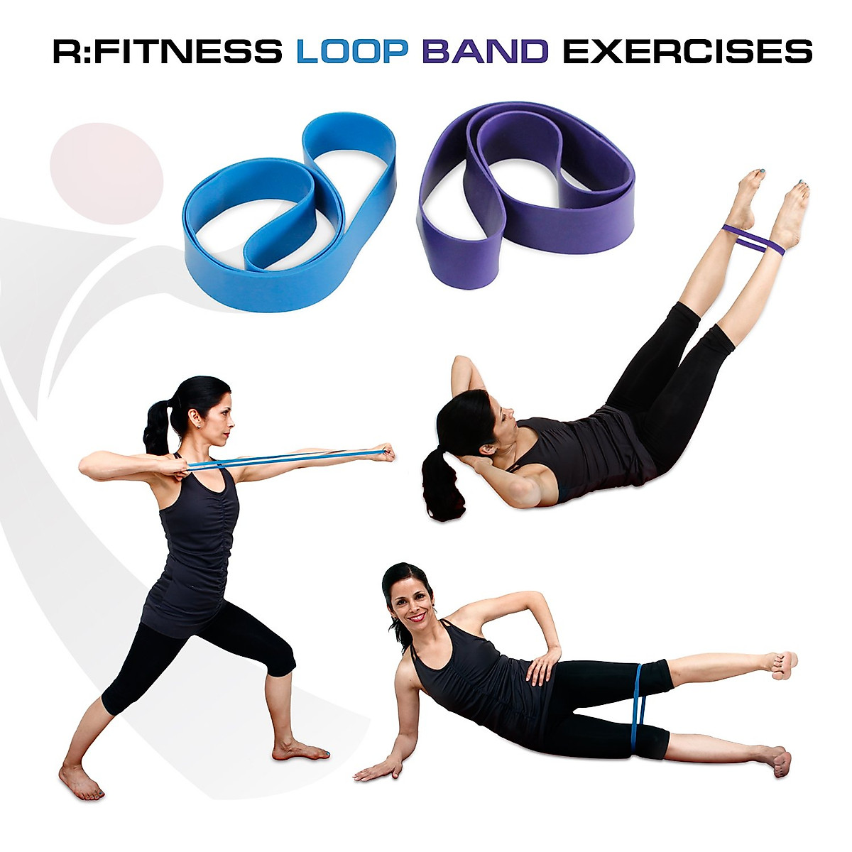 Furinno RFitness Professional Training Resistance Band 4-PC Set, RF1501