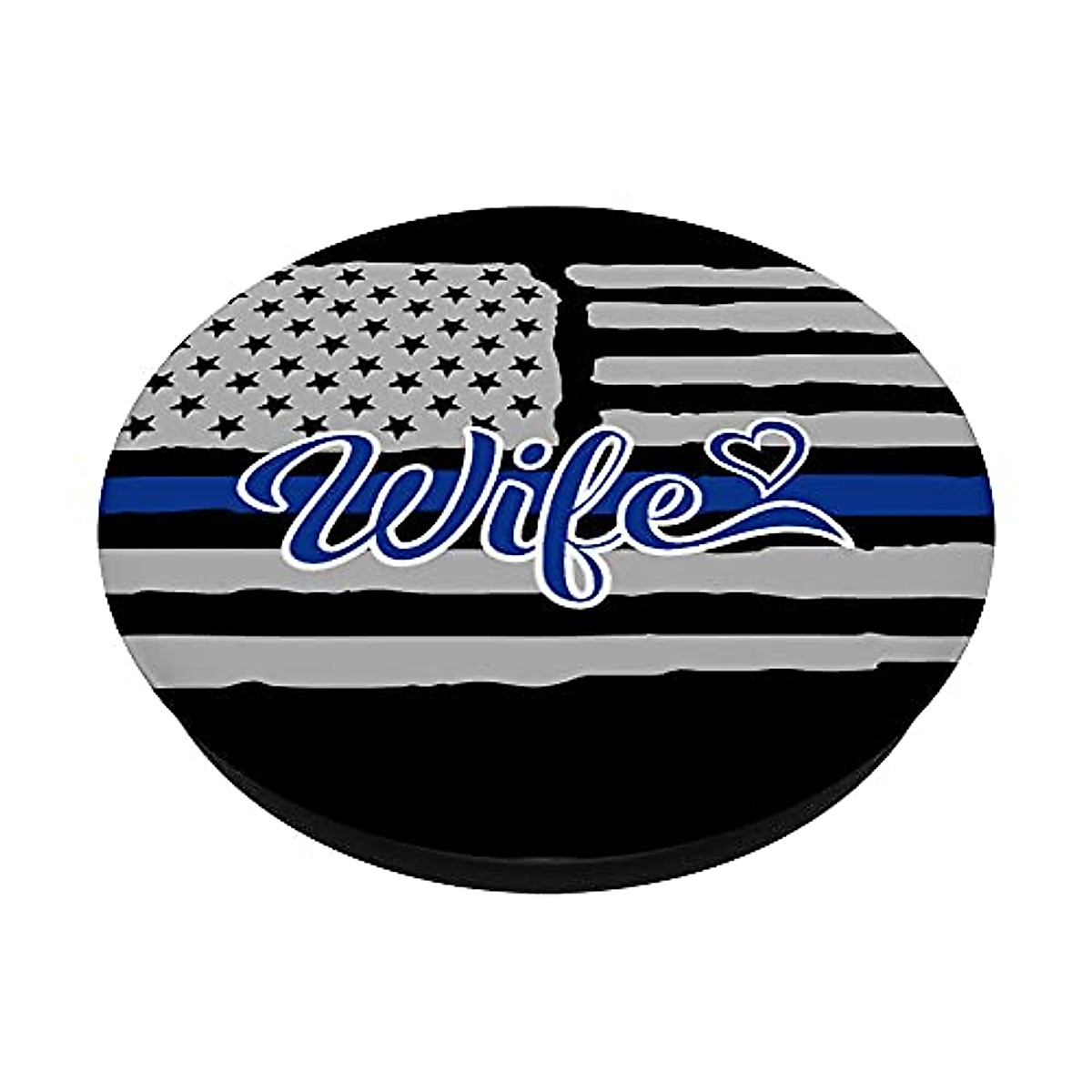 Police Wife, American Flag, Thin Blue Line Police Flag PopSockets Swappable PopGrip