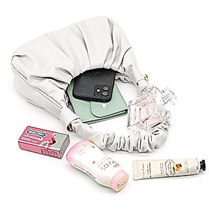 PS PETITE SIMONE Small White Purse Sofii Shoulder Bag Mini Black Clutch Purses for Women Trendy Handbag Beige Purse