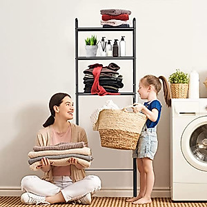 sfrvkly Over Toilet Bathroom Organizer 3 Tier,Over The Toilet Storage Shelf Minimalist Over The Toilet Storage Black Above Toilet Storage,Bathroom Storage Over The Toilet,Over Toilet Organizer.