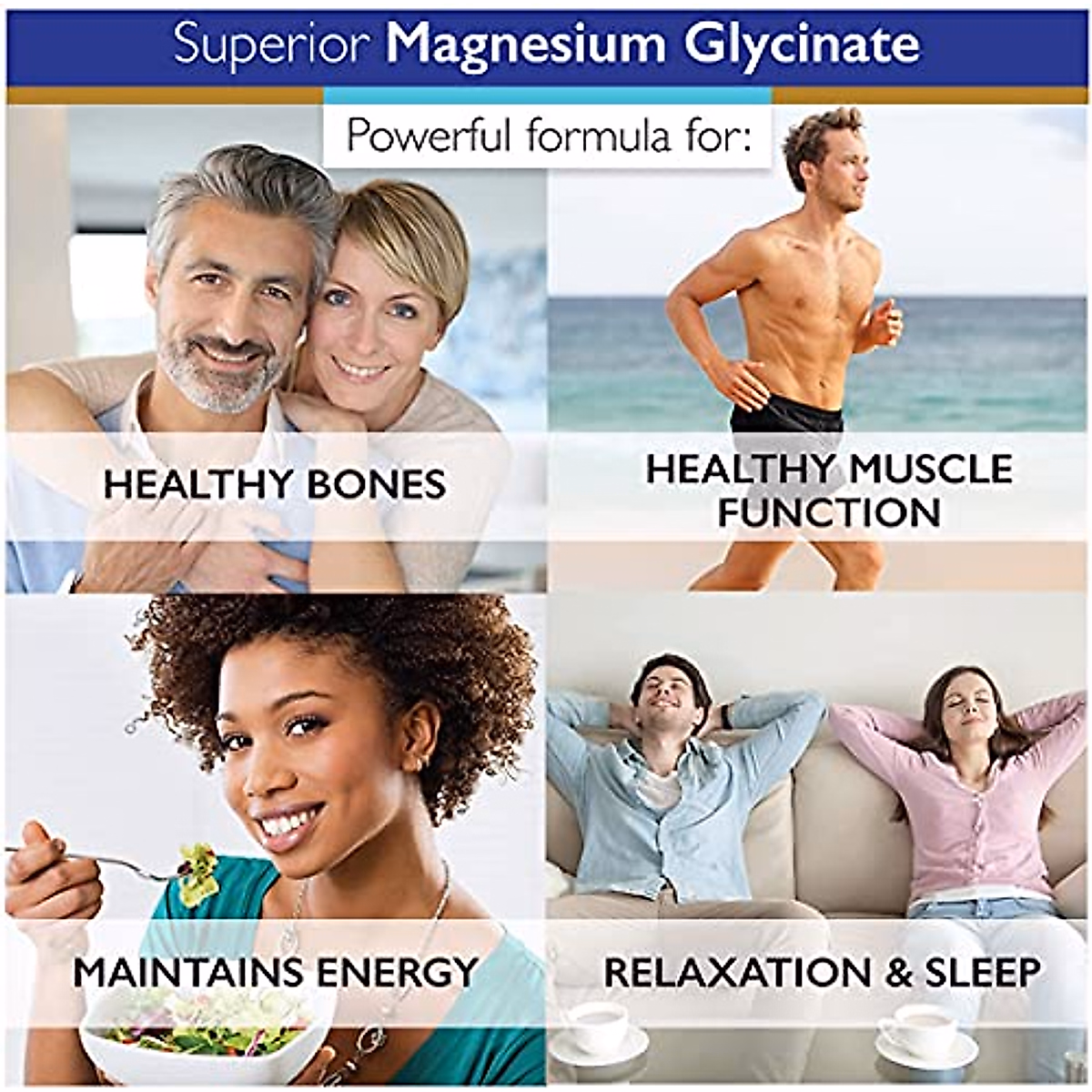 Superior Labs - Magnesium Glycinate - 1250 mg, 120 Vegetable Capsules - Essential Mineral - Maintains Energy - Healthy Bones and Muscle Function- Relaxation & Sleep