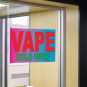 Decal Stickers Multiple Sizes Vape Sold Here Red Green Industrial Vinyl Safety Sign Label Business 36x24Inches