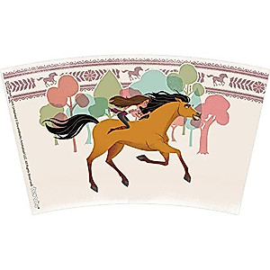 Tervis Made in USA Double Walled Universal DreamWorks Spirit Untamed Insulated Plastic Tumbler Cup Keeps Drinks Cold & Hot, 10oz Wavy, Clear