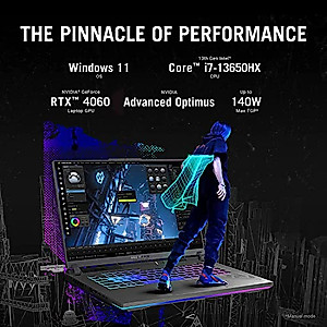 ASUS 2023 ROG Strix G16 16” 165Hz FHD+ Gaming Laptop PC 13th Intel 14-Core i7-13650HX 16GB DDR5 1TB SSD NVIDIA GeForce RTX 4060 8GB WiFi 6E RJ45 Thunderbolt HDMI2.1 RGB KB RJ45 Win 11 w/RE USB