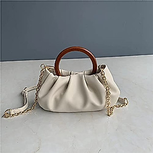 Zlybola Small Shoulder Bag for Women,Clutch Purse Handbag and Cloud Dumpling Bag,Cross body Bags,Trendy Ruched Shoulder Handbags