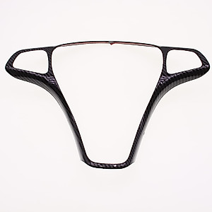 EIDRAN Carbon Fiber Car Steering Wheel Accessories Compatible with Mercedes-Benz C-Class W205 GLC-Class X253