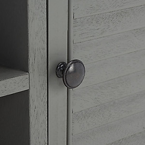 SAFAVIEH Home Collection Tate Distressed Grey 2-Door 1-Shelf Entertainment Stand up to 55" Flatscreen TV Media Unit