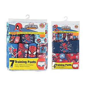 Marvel Boys' Superhero Potty Training Pants, Success Chart & Stickers, Iron Man, Hulk & More Sizes 18M-4T, 10-Pack Spiderman ONLY, 18M